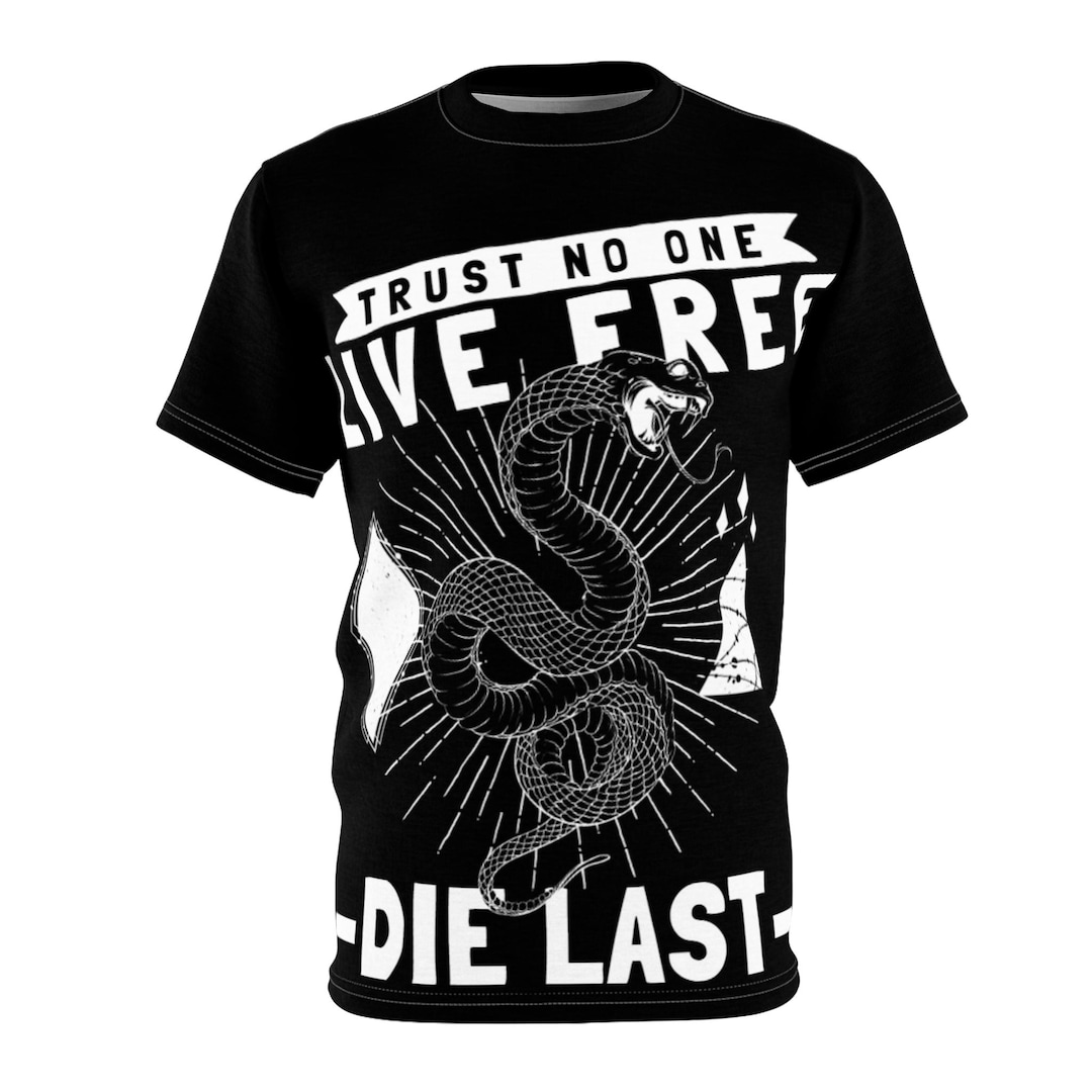 Trust No One T-shirt, Custom Unisex Cut & Sew Tee - Etsy