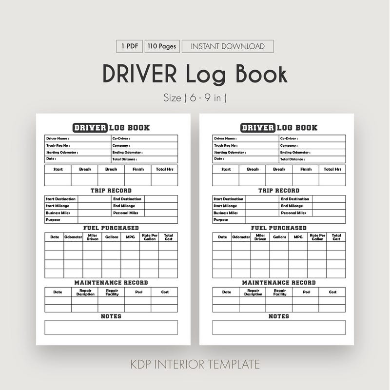 Custom Car Log Book - Etsy