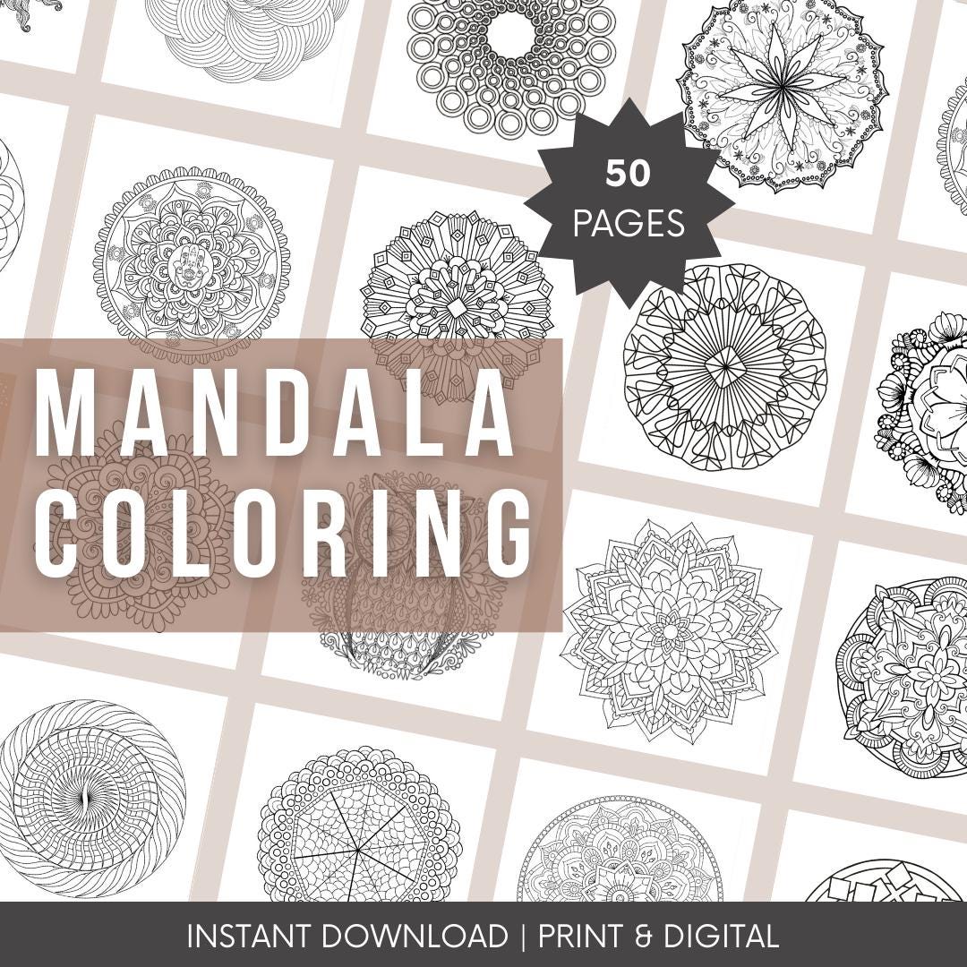 Mandala Coloring Pages | Printable & Digital Mandala Coloring Book ...