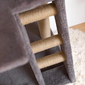 Modern Cat Tree With Bed & Scratcher – Cat Furniture, Cat Tower, Cat ...