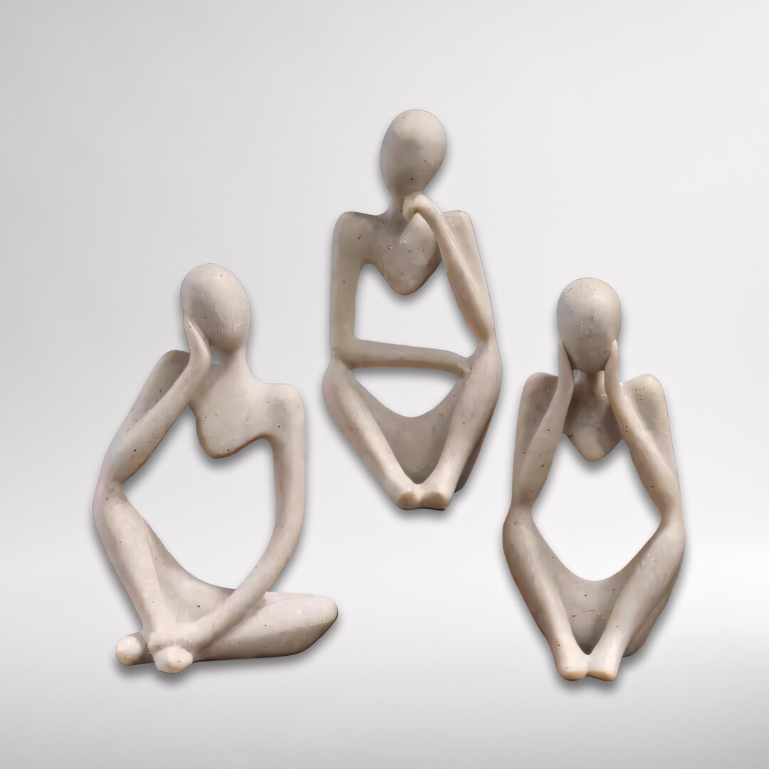 Abstract Graffiti Thinker Statues – Resin Art Figurines for Modern Home ...