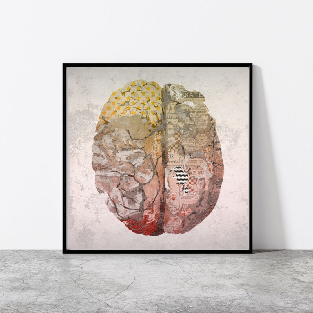 WONDERFUL ANATOMY - Brain Print // Art Print // Wall Decor // Digital ...