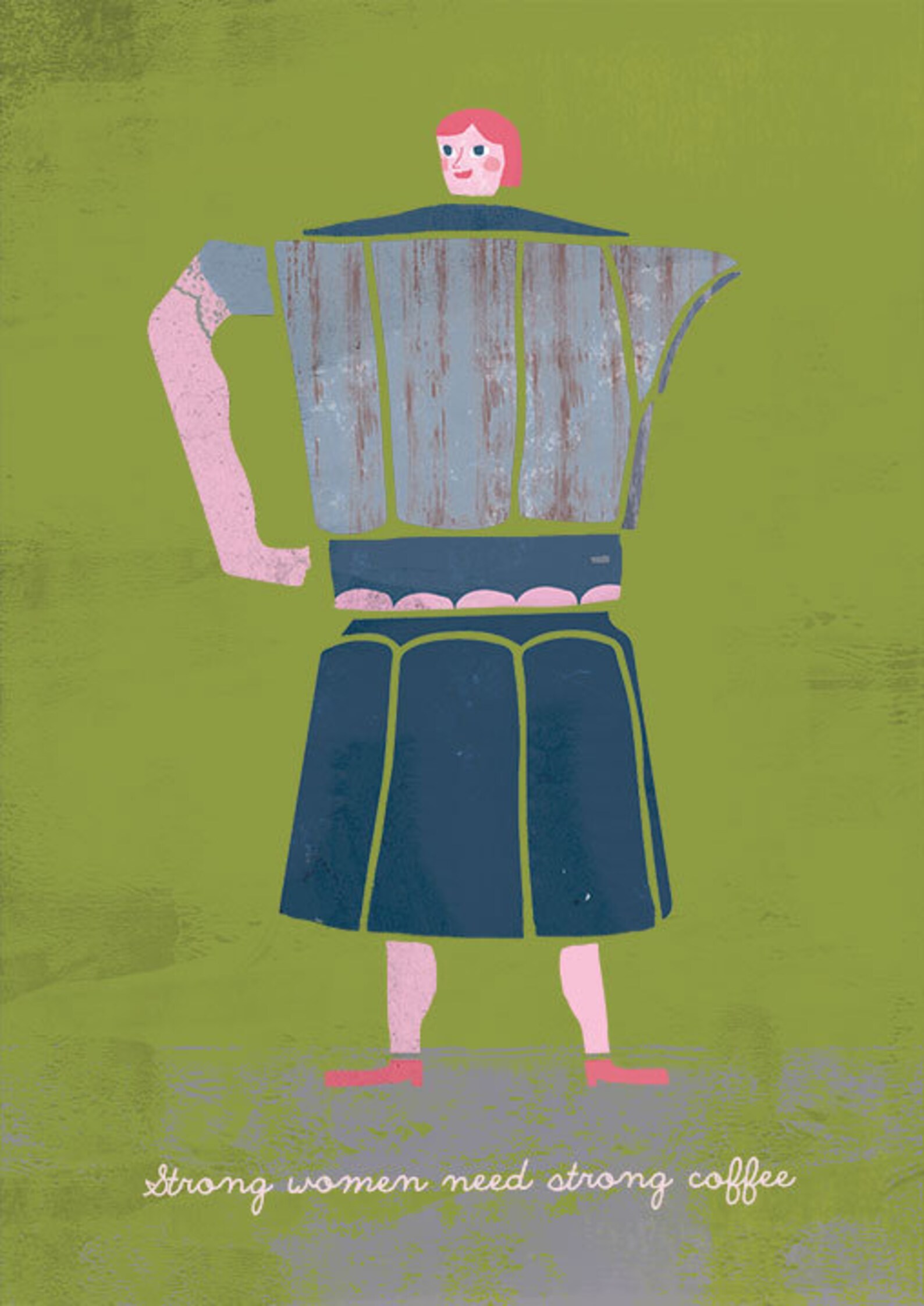 Strong Women Need Strong Coffee // Art Print // Illustration - Etsy