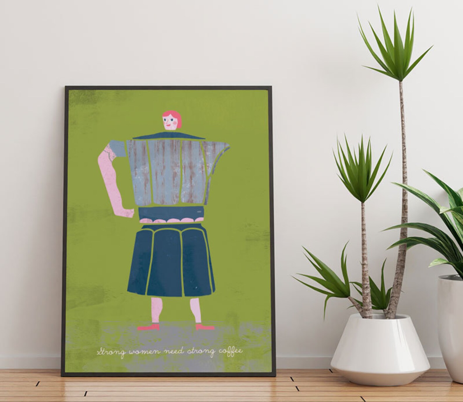 Strong Women Need Strong Coffee // Art Print // Illustration - Etsy