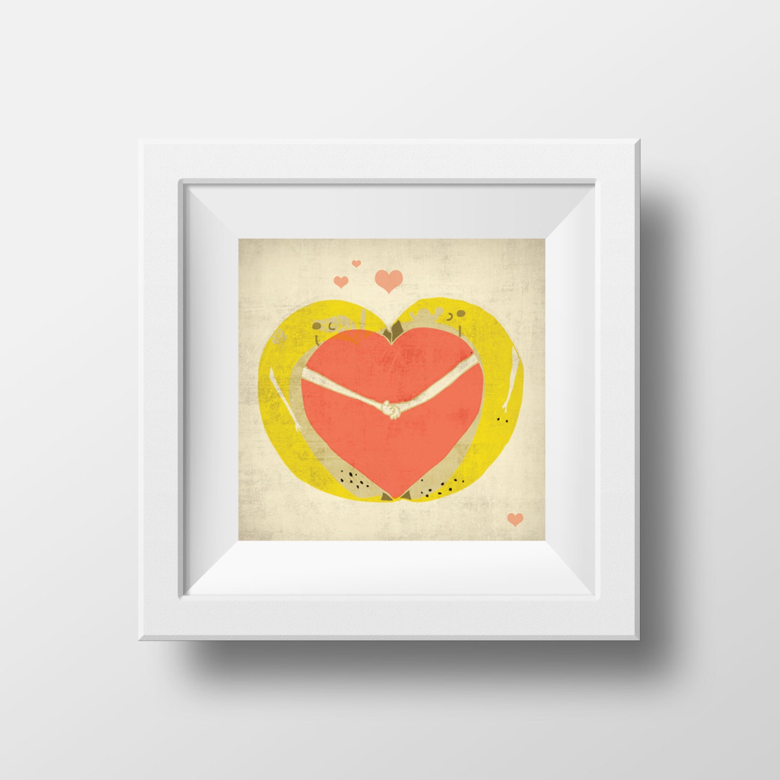 BANANA LOVE Art Print // Digital Illustration // Fruit Home | Etsy