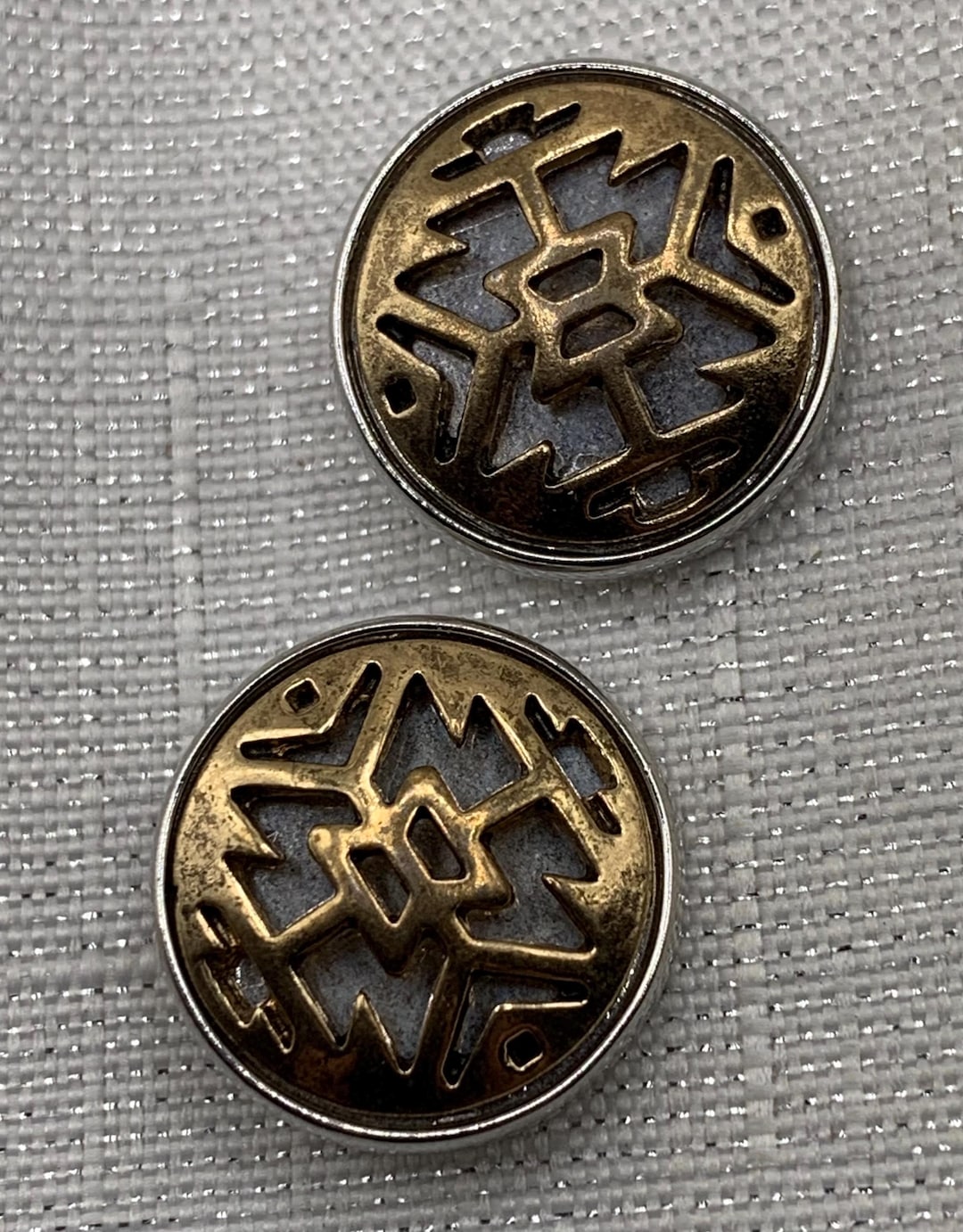 Western Set - ANTIQUE GOLD - Snap Button Charms Set of 2 - 18mm/20mm ...