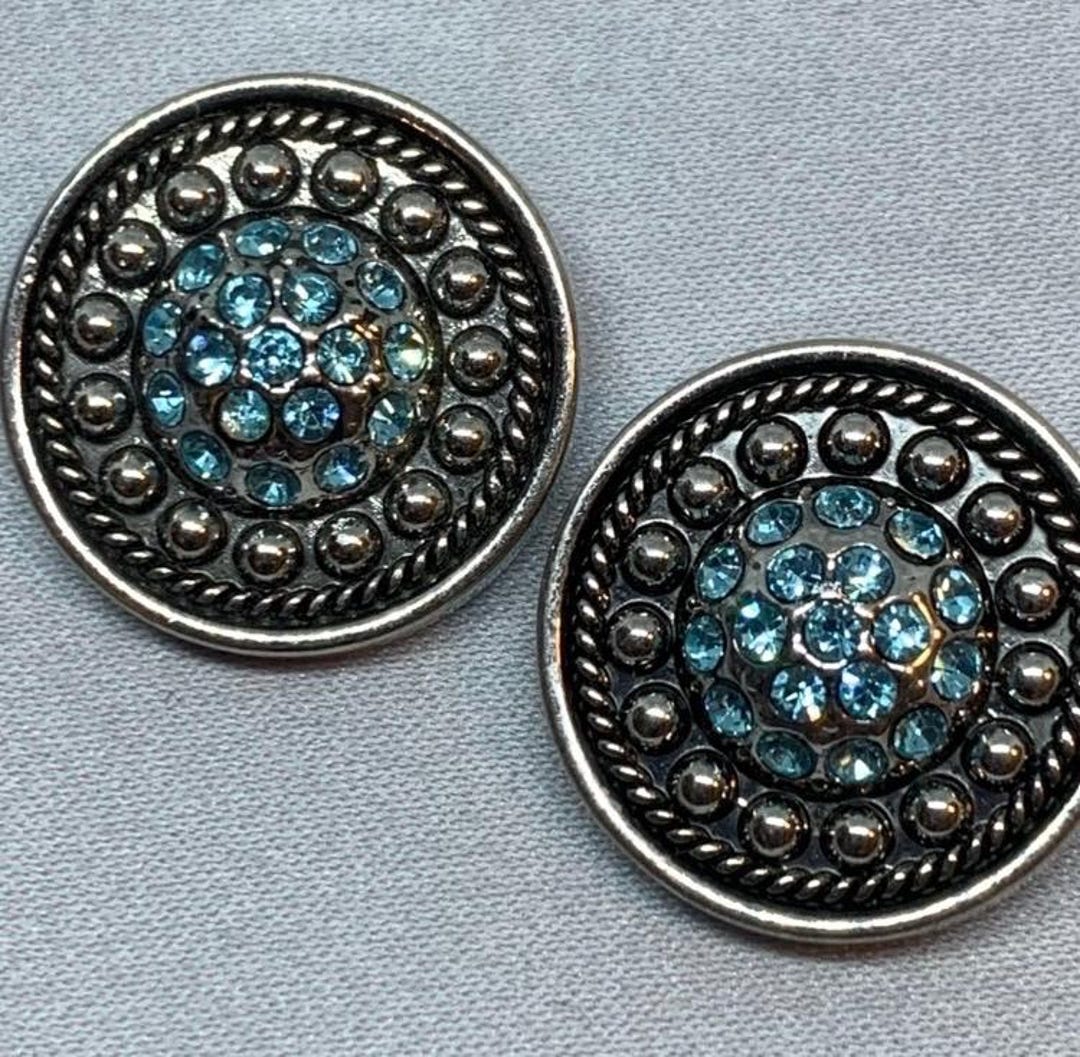 MARCH - Matching Birthstone Charms - Snap Button Charms Set of 2 - 18mm ...