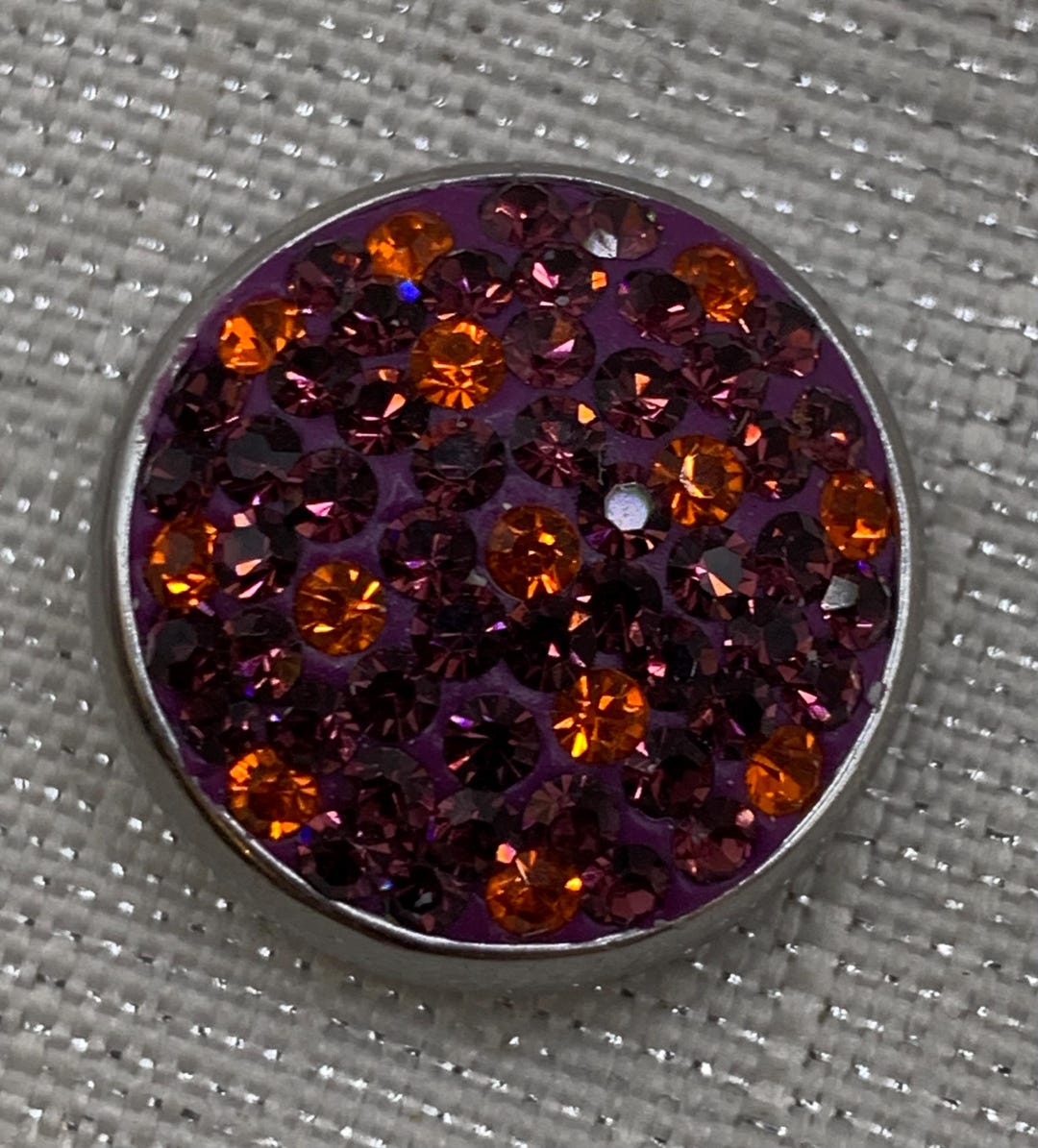 PURPLE and ORANGE - Sugar Charm - Snap Button Charm - 18mm/20mm ...
