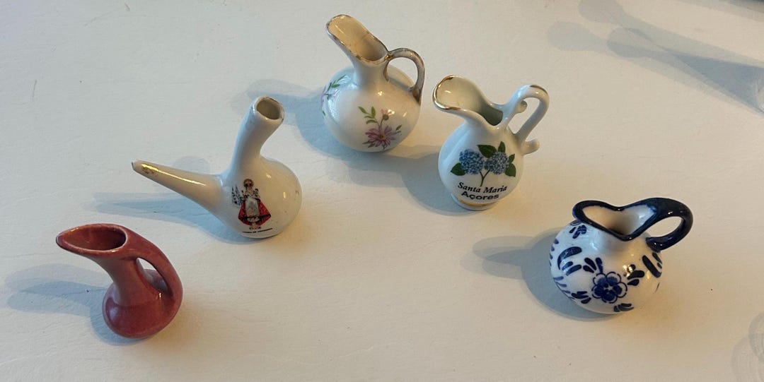 Vintage Ceramic Minature Vases, Variety 5pcs - Etsy