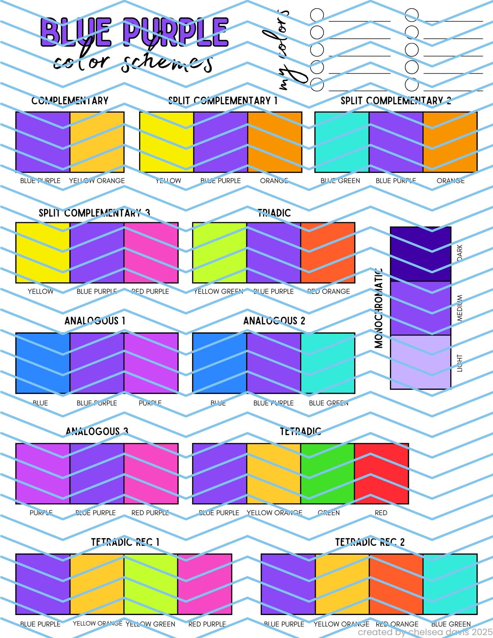 Color Palette Collection • Workbook for Artists – Color Theory Based ...
