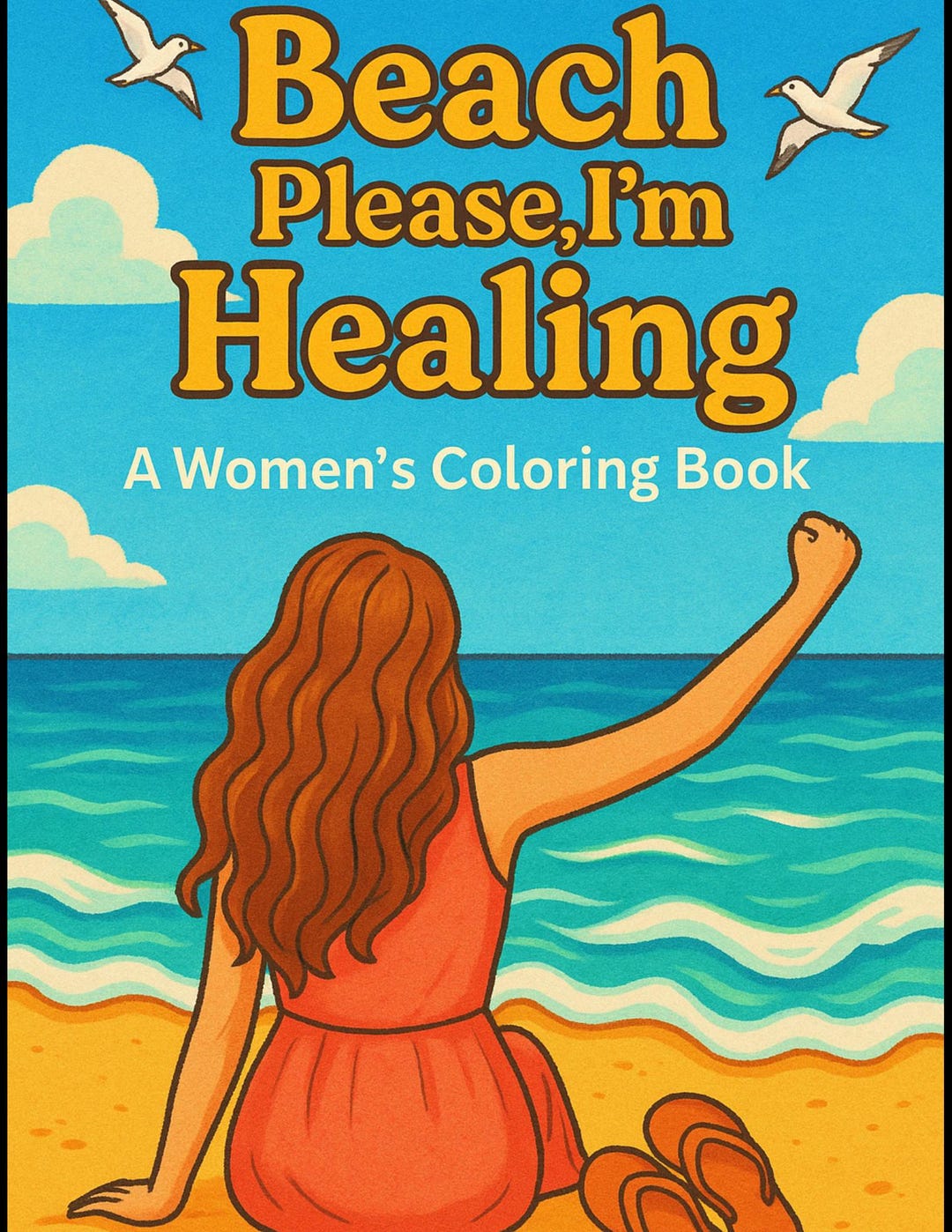 Coloring Pages Beach-themed Digital Download A Women’s Self-care ...