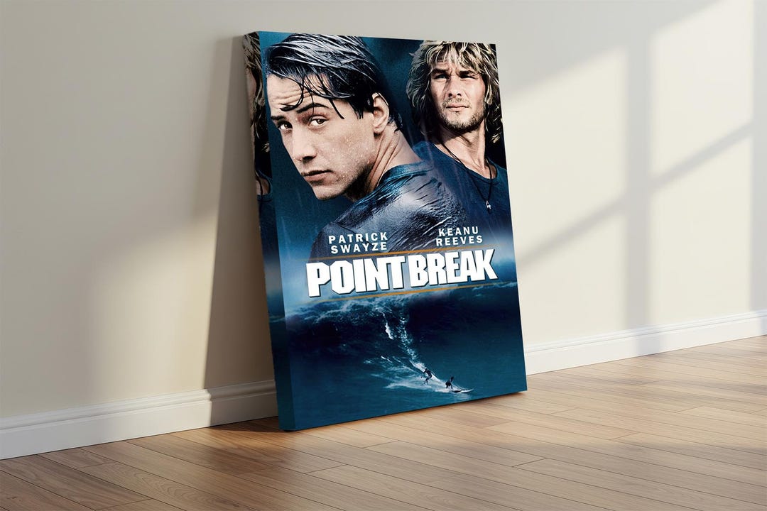 Point Break Movie Poster, 90s Surf Action Film Wall Art, Keanu Reeves ...
