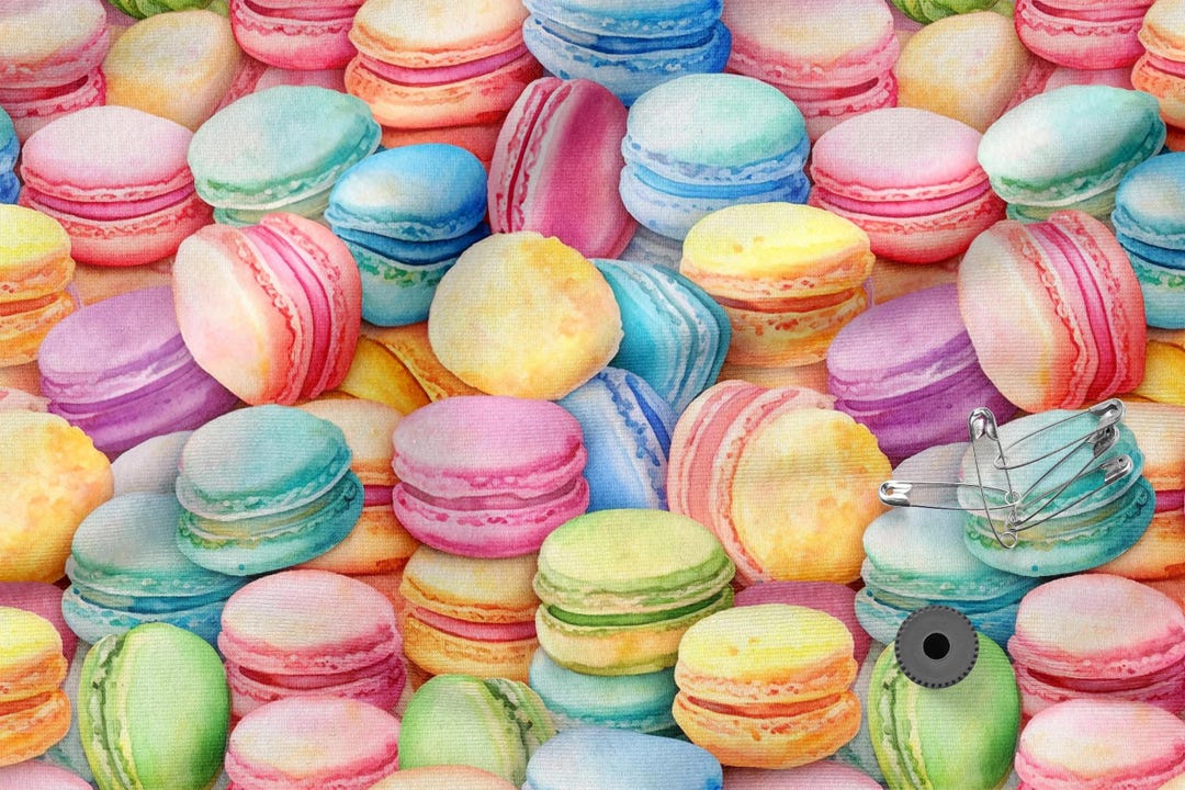 Colorful Macaroons Cotton 100%, Eco-print, Printed Cotton Fabric ...