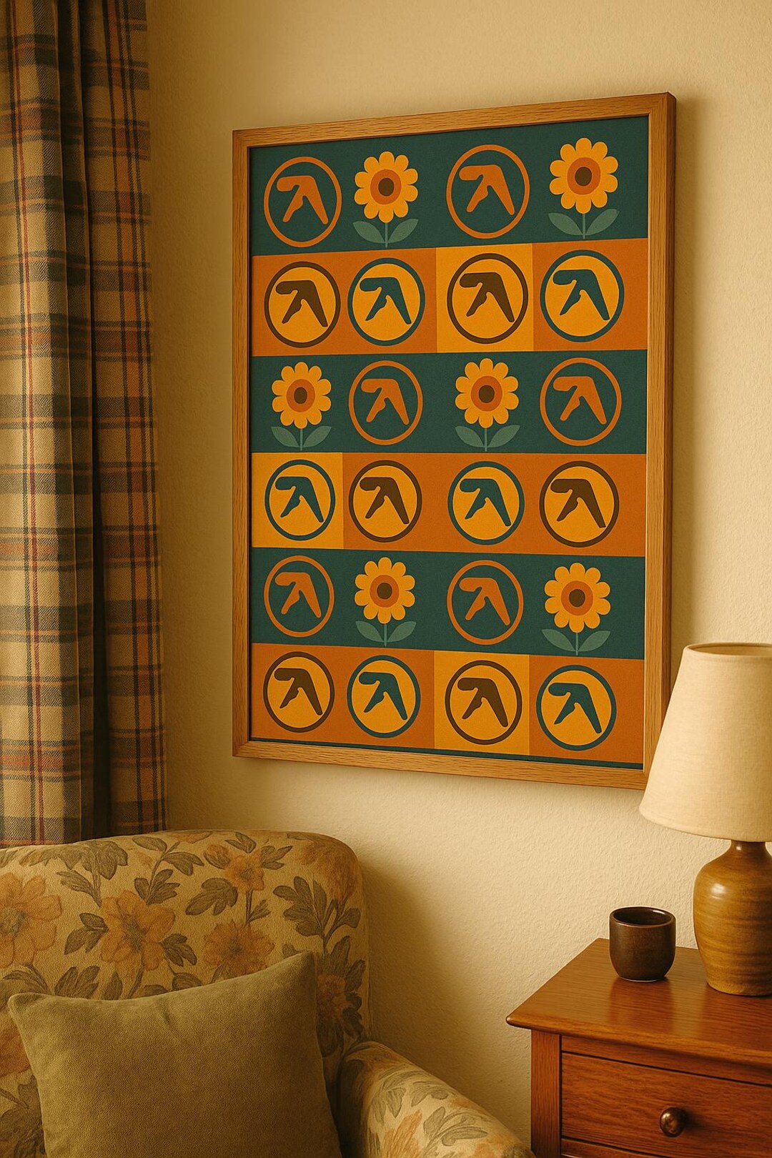 Aphex Twin Wall Art - Retro Analog Bloom Digital Art Print | Electronic ...