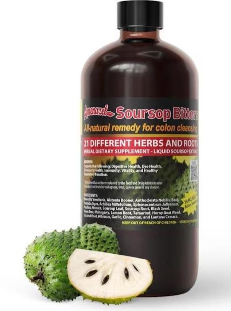 Amenazel Organic Soursop Bitters 16 Oz - Etsy