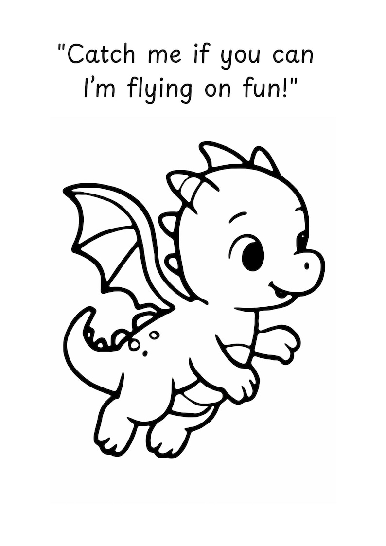 10 Baby Dragon Coloring Pages – 10 Printable Cute Fantasy Dragons for ...