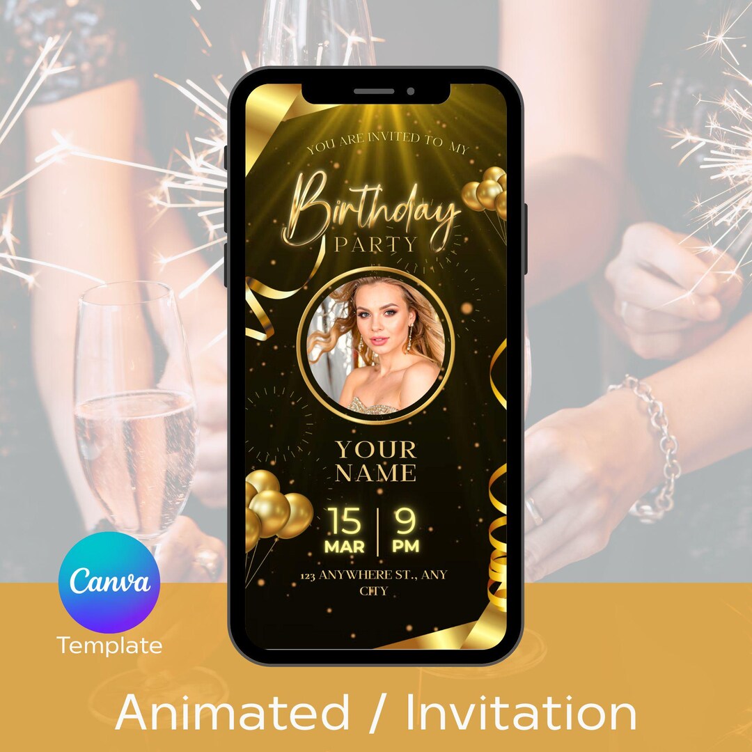 Ecard Birthday Party Invitations| Digital Whatsapp Invitations ...