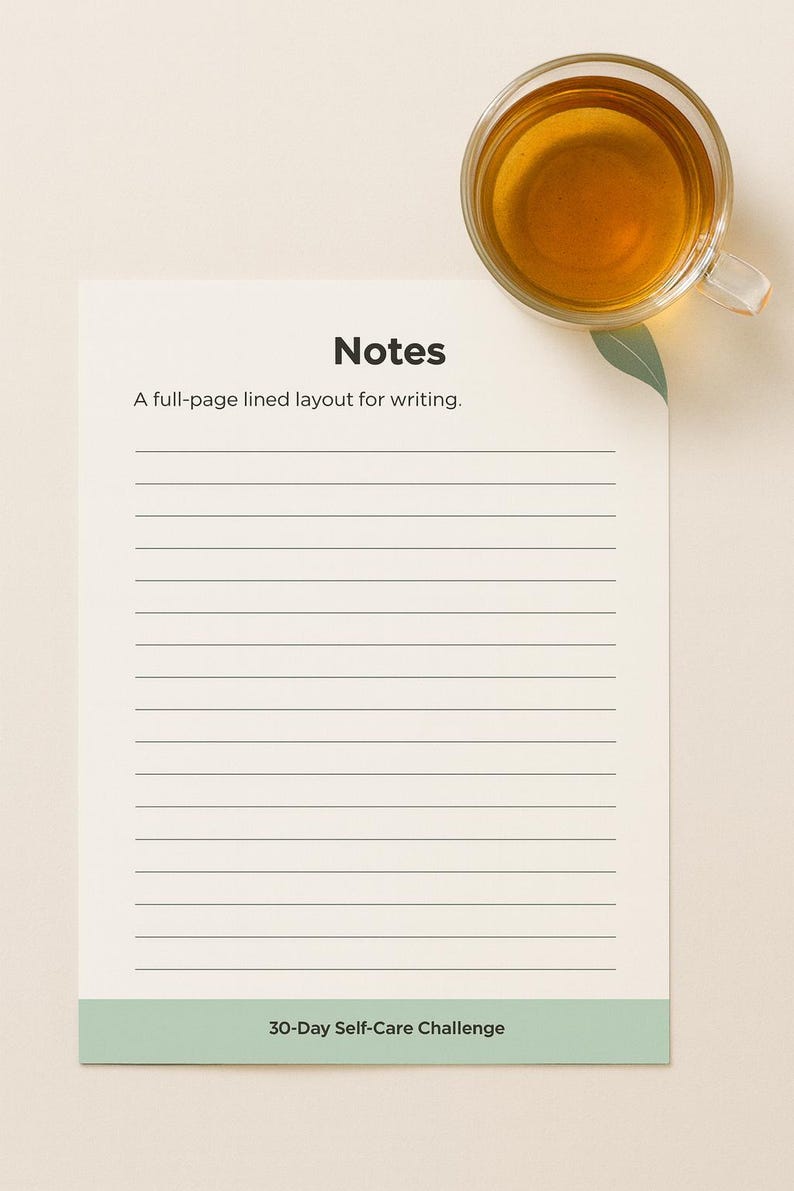 30 Day Self-care Challenge Printable | Wellness Routine PDF | Daily ...