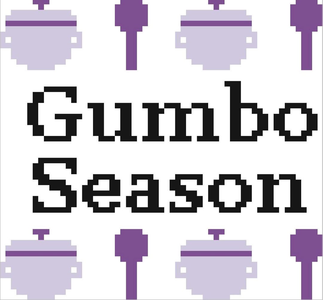 Gumbo Season Needlepoint Chart | Louisiana Kitchen Sign (digital ...