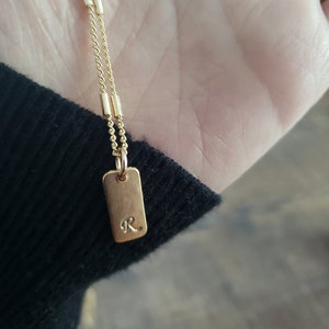 Minimalist Initial Unique Chain Necklace, 18k Gold Filled Chain ...