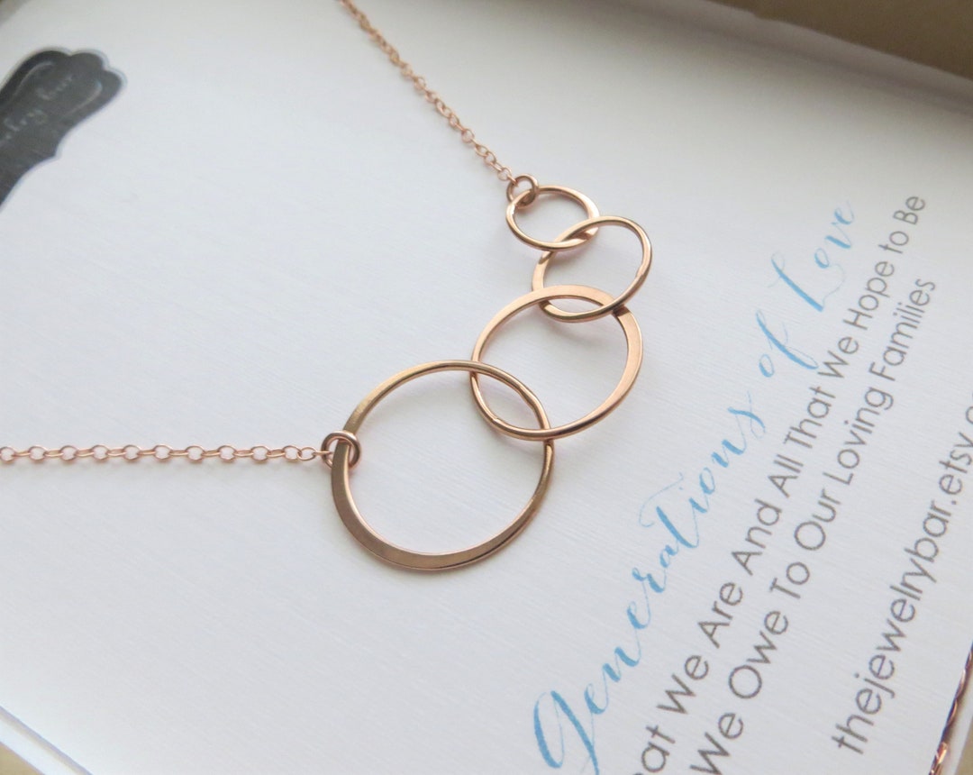 Generations of Love Necklace, Eternity Four Circles Necklace, Great ...