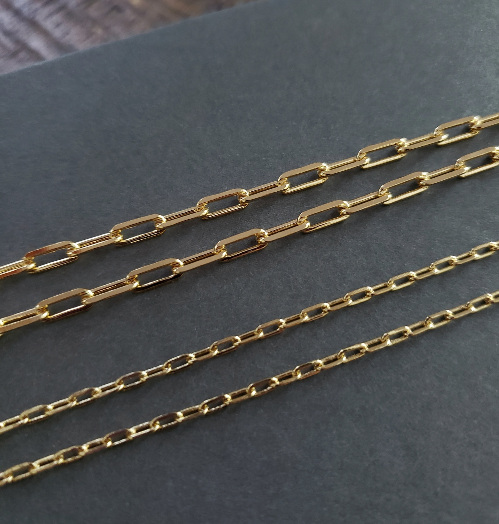 14k Gold Filled Paper Clip Necklace Perfect Size Medium - Etsy