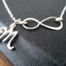 Sweet 16 Gift Infinity Cursive Initial Dangle Necklace - Etsy