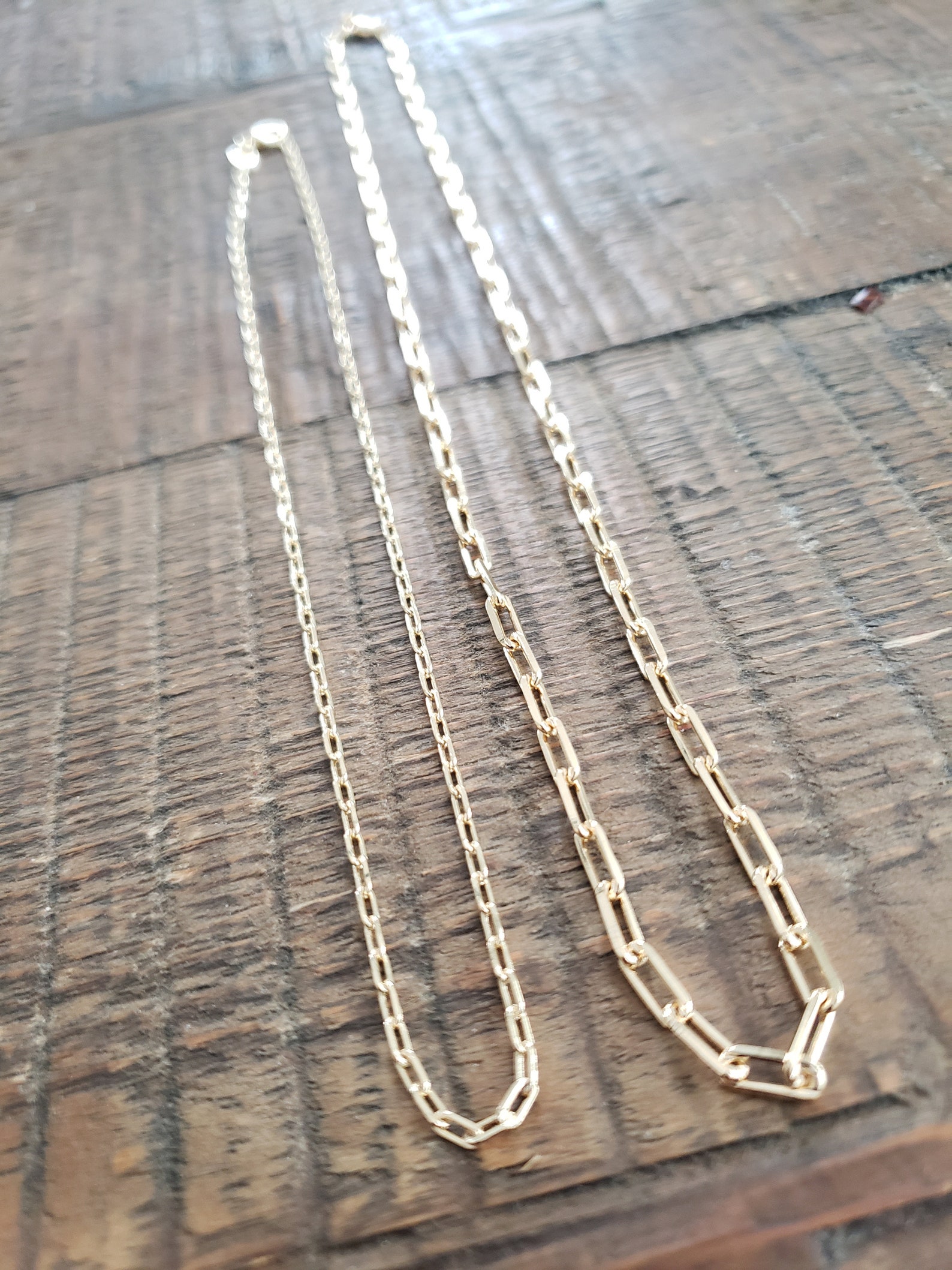 14k Gold Filled Paper Clip Necklace Perfect Size Medium - Etsy