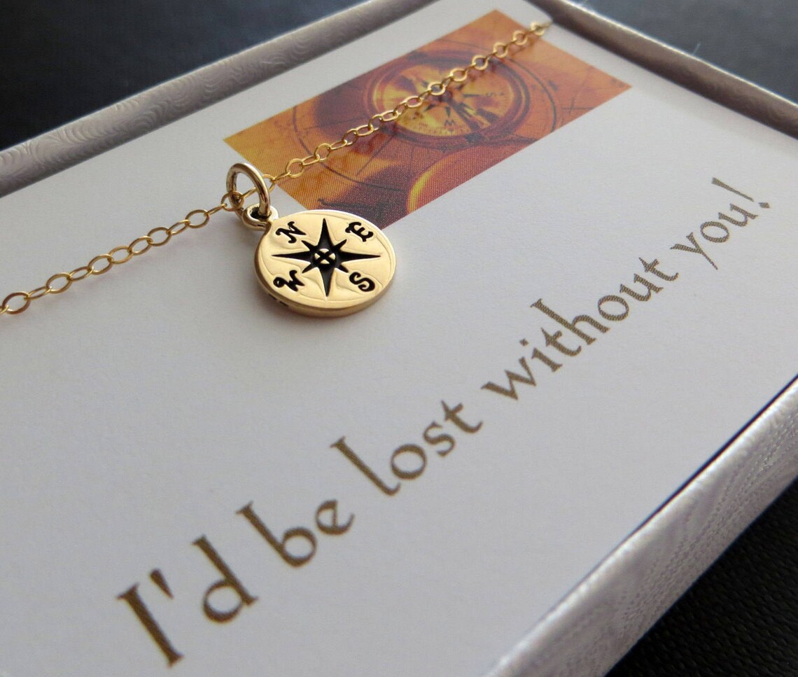 30th Birthday Gift for Women Compass Journey Necklace 30th - Etsy