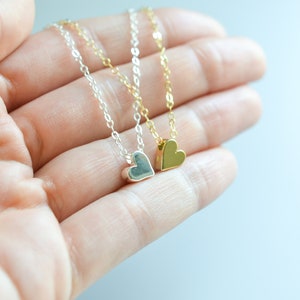 Best Friend Gift, Small Heart Necklace for Two Girls Friendship ...