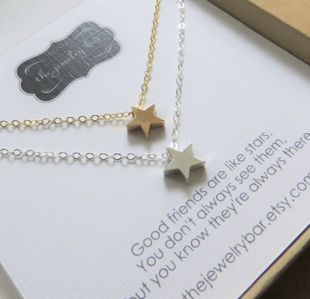 Best Friend Forever Gift, Shareable Set of 2 Star Necklace, Friendship ...
