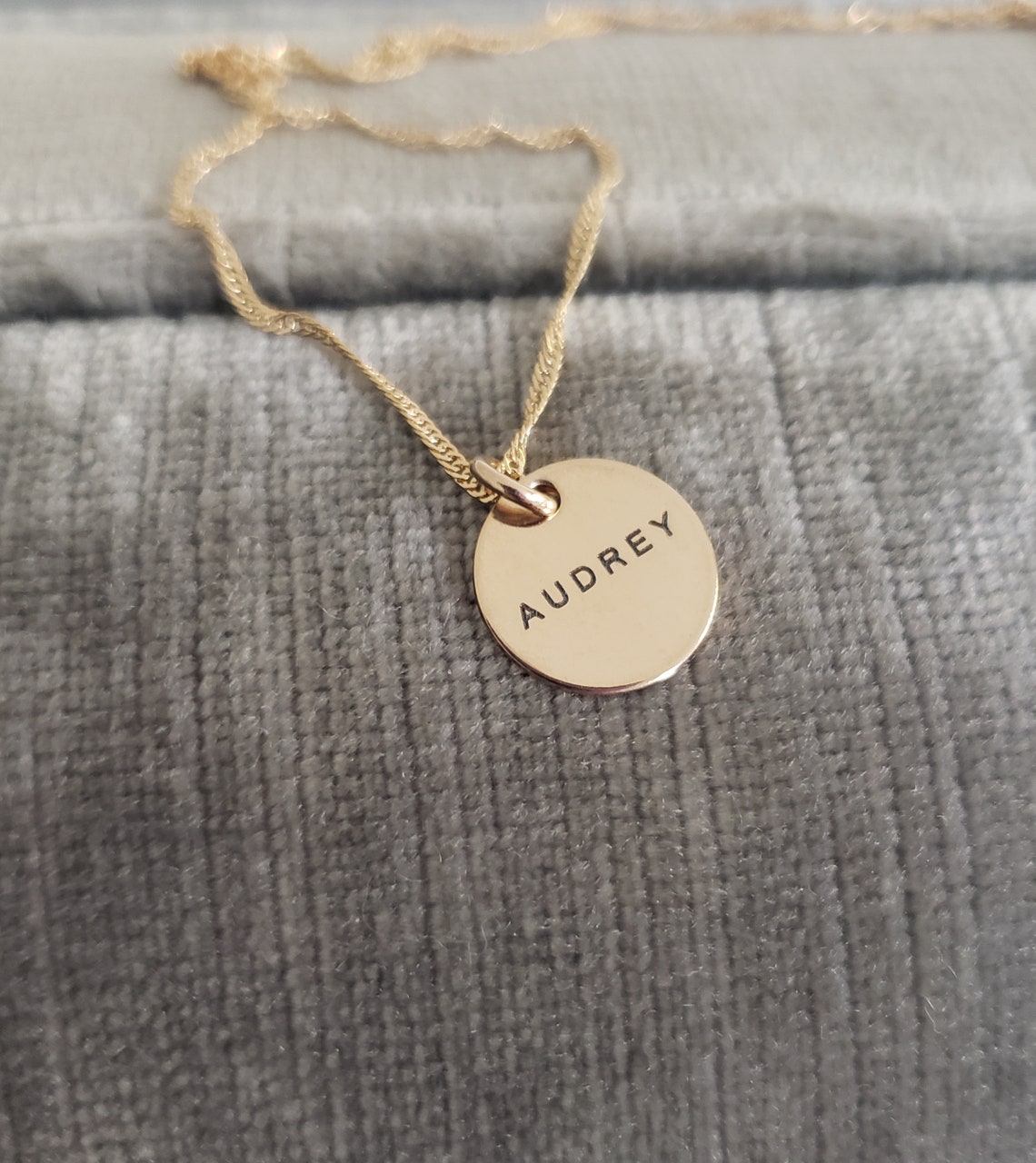 Minimalist Name Tag Necklace 18k Gold Filled Chain Simple - Etsy