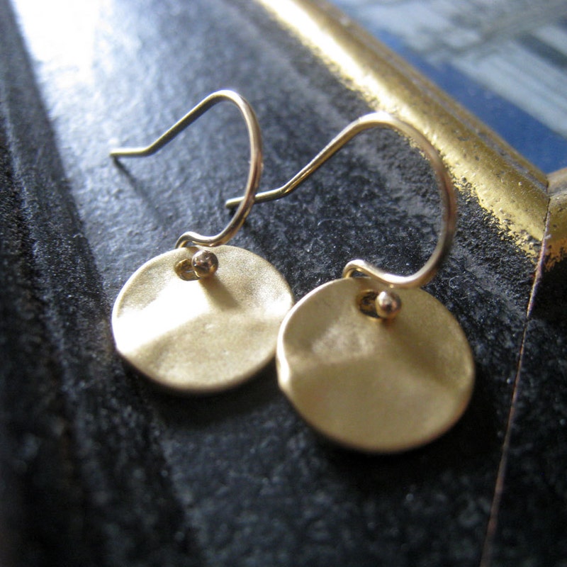 Dangle Disc Hoop Earring - Etsy