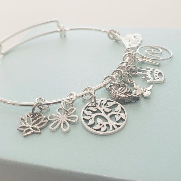 Personalized Charm Bracelet - Etsy