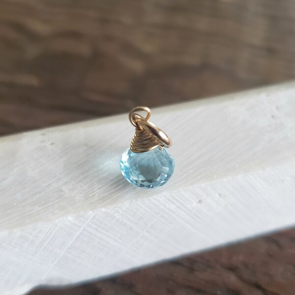 Blue Topaz Briolette - Etsy