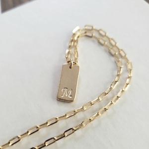 Minimalist Initial Unique Chain Necklace, 18k Gold Filled Chain ...