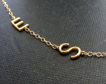 Multiple Initial Necklace - Etsy