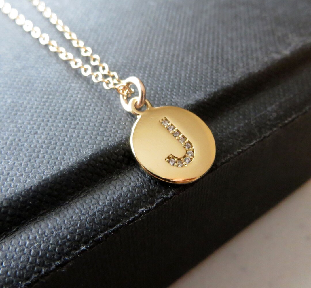 Christmas Gift for Her, Celebrity Style Rhinestone Initial Necklace ...