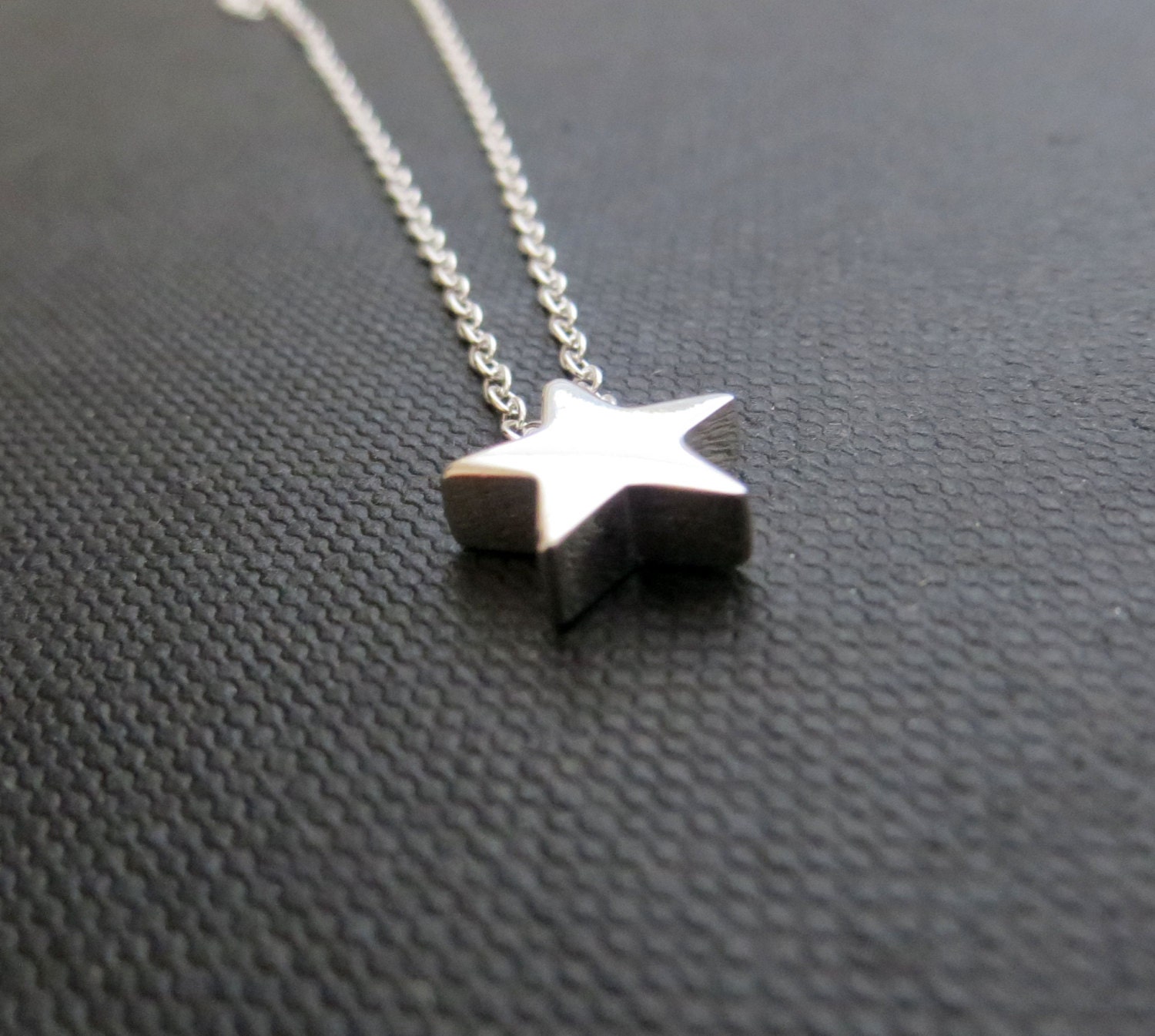 Tiny Star Necklace // Sterling Silver Tiny Star Charm // - Etsy