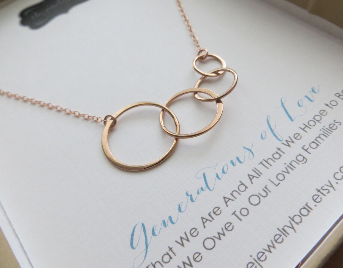 Generations of Love Necklace Eternity Four Circles Necklace - Etsy
