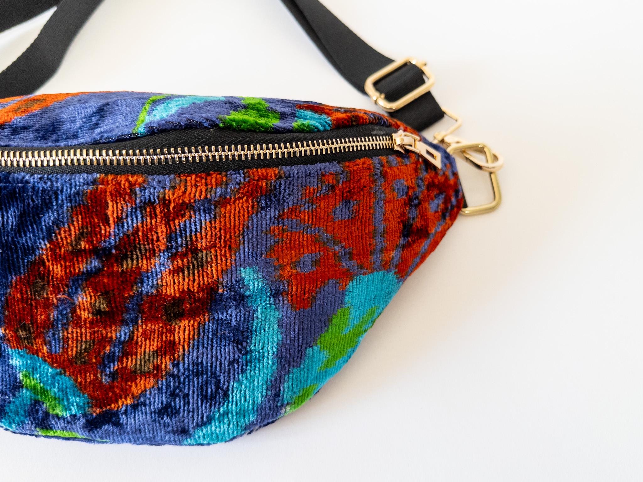 Silk Velvet Ikat Fanny Pack: Handmade Turkish Belt Bag - Etsy
