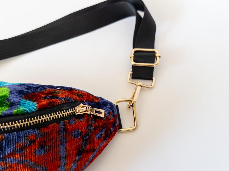 Silk Velvet Ikat Fanny Pack: Handmade Turkish Belt Bag - Etsy