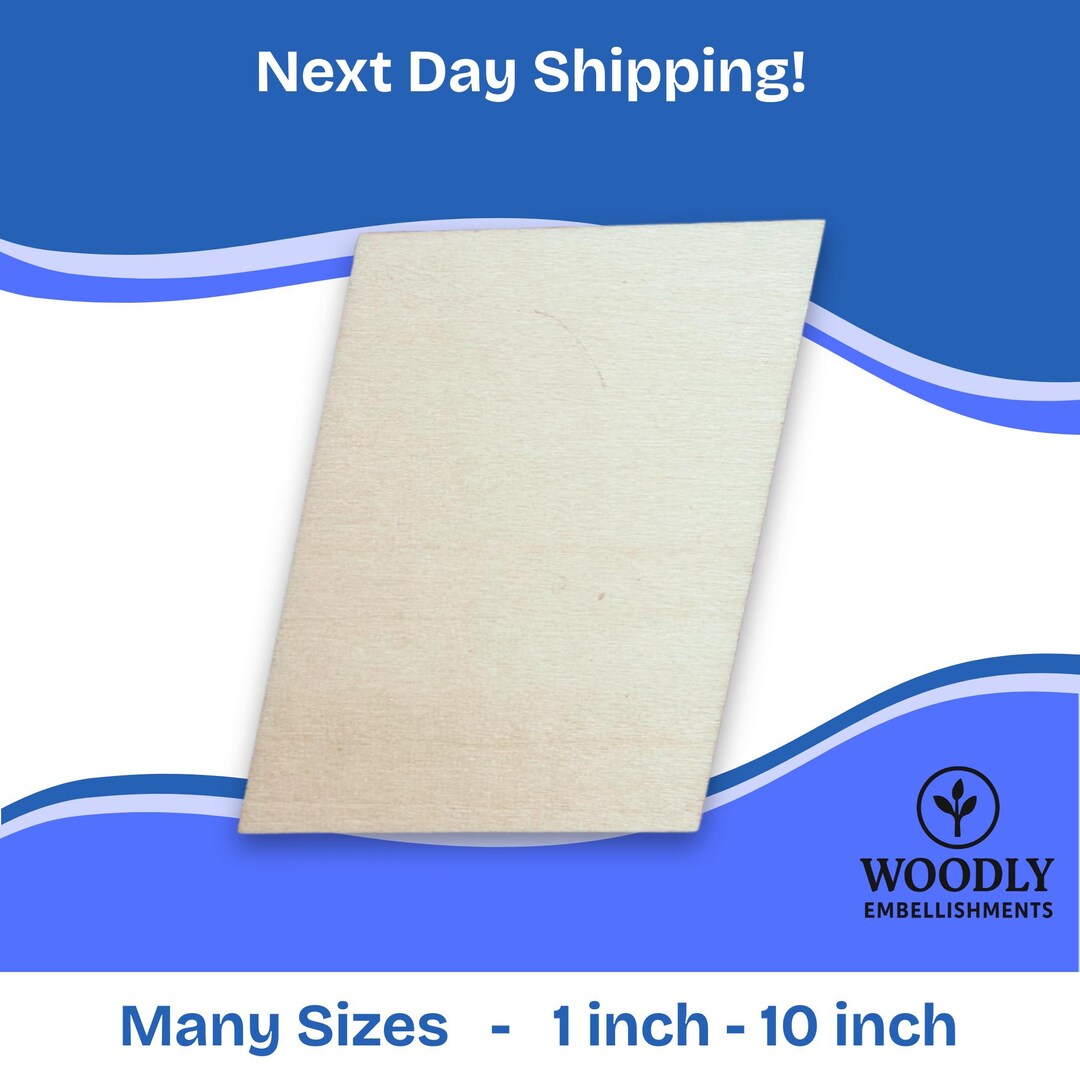 Slanted Rectangle Wood Blanks – 3mm Basswood Parallelogram Shapes for ...