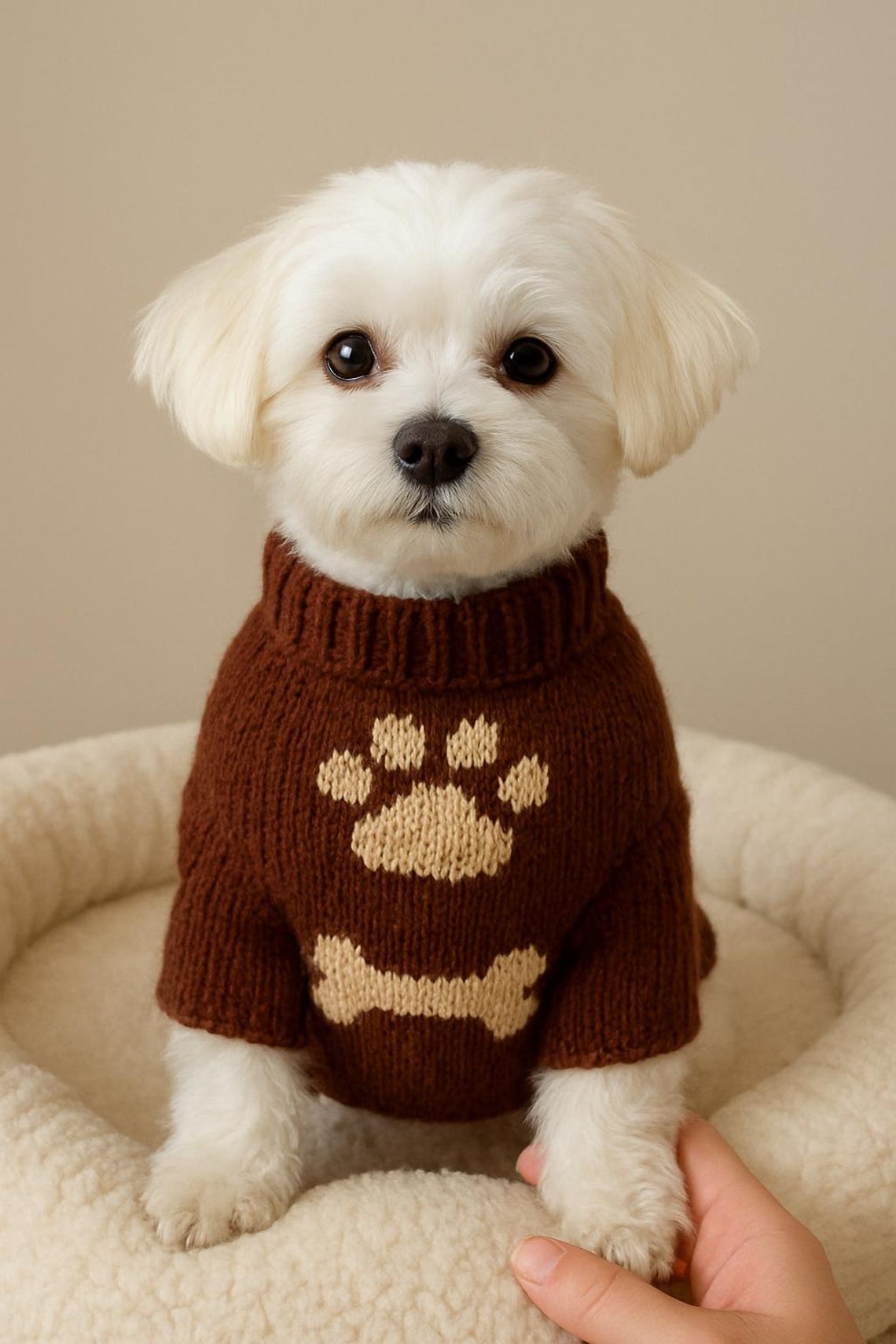 Handmade Dog Sweater,cozy Knitted Pet Clothing,winter Warm Puppy Outfit ...
