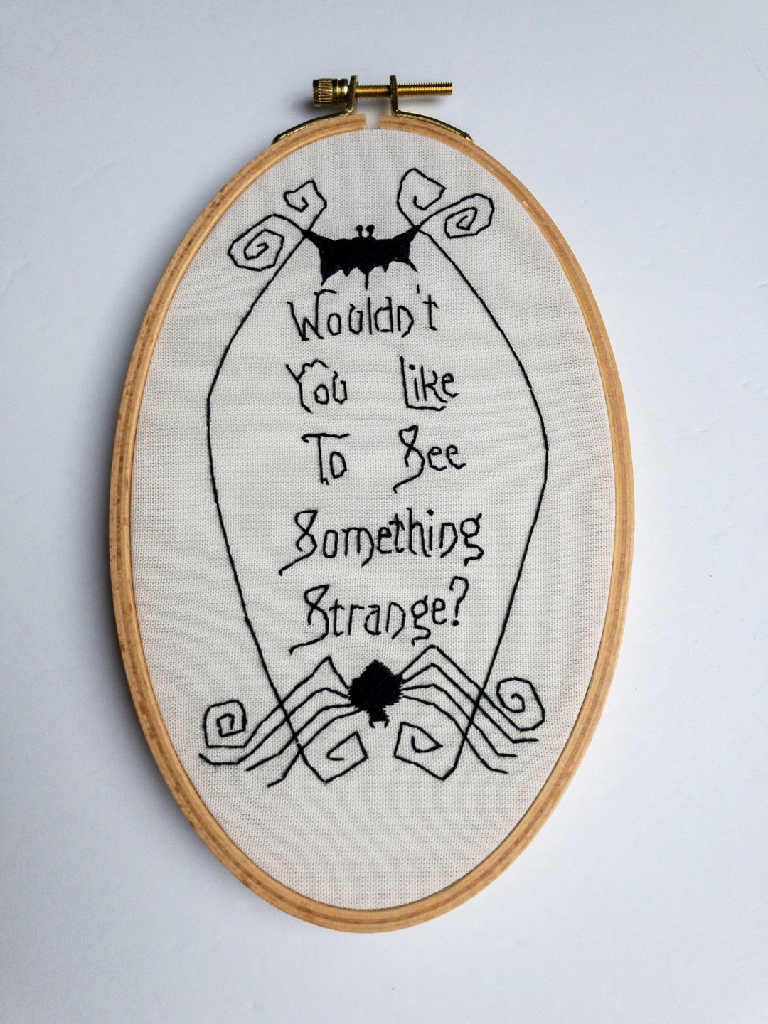Nightmare Strange Handmade Embroidery Gift Funny Birthday Housewarming ...
