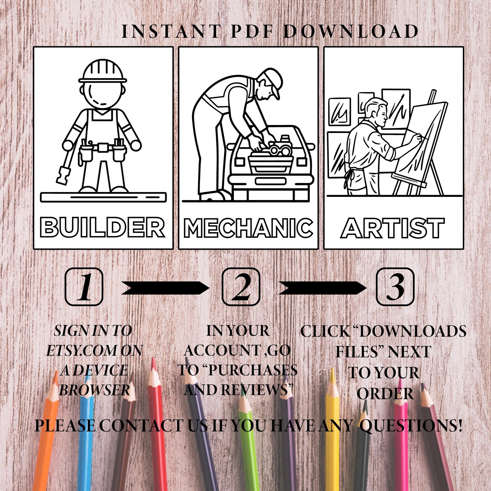 Career Day Coloring Book for Kids – 20 Printable Community Helpers ...