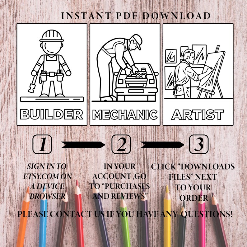 Career Day Coloring Book for Kids – 20 Printable Community Helpers ...