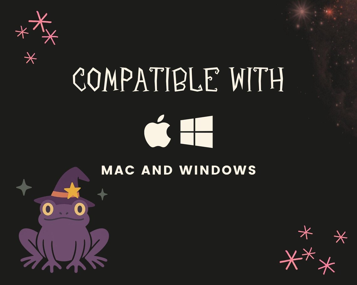 Midnight Witch Folder Icons for Mac and Windows – Spooky Cute Desktop ...