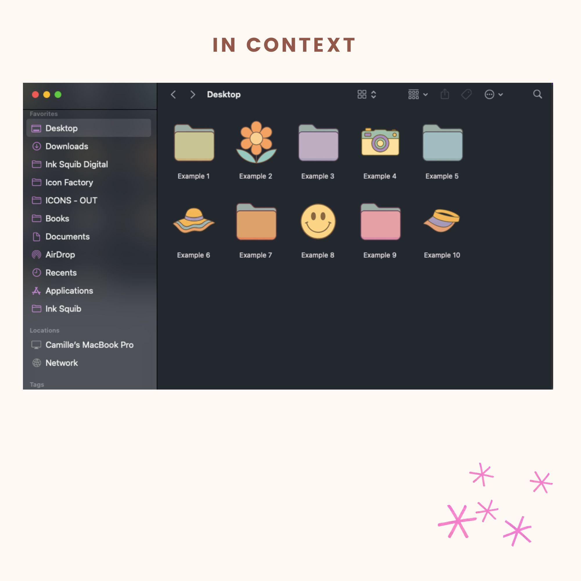 20 Groovy Summer Folder Icons, Pastel 70s Aesthetic Desktop Pack for ...