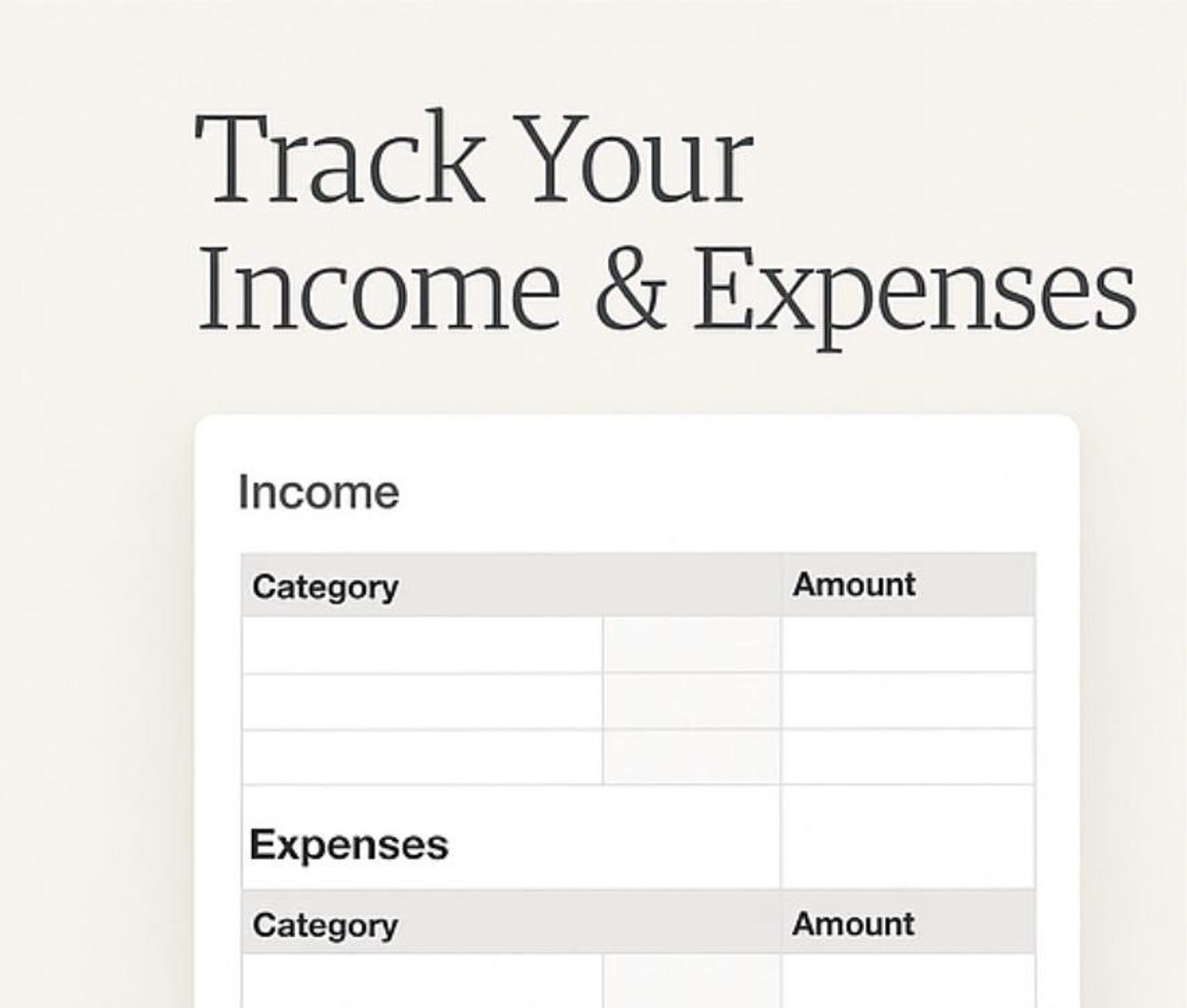 Simple Monthly Budget Template | Track & Organize Your Expenses (excel ...
